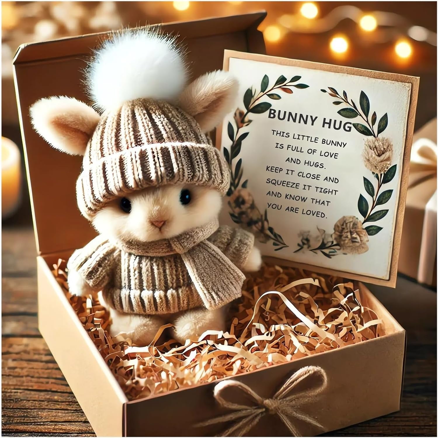 Mini Bunny Hug Cute Easter Gift, Emotional Support Cute Bunny Plush In ...