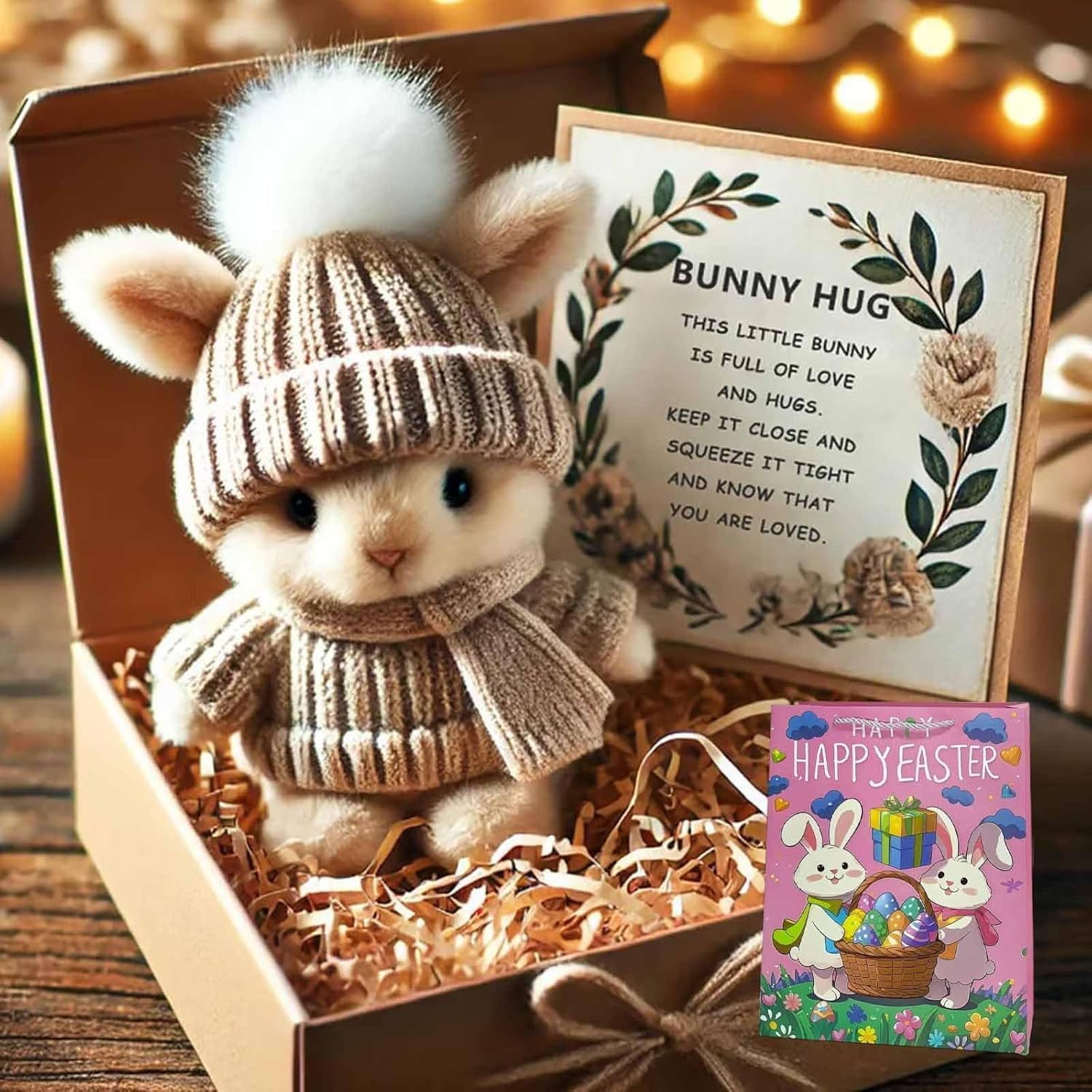 Mini Bunny Hug Cute Easter Gift, Little Bunny Hug Pocket Hug, Cute ...