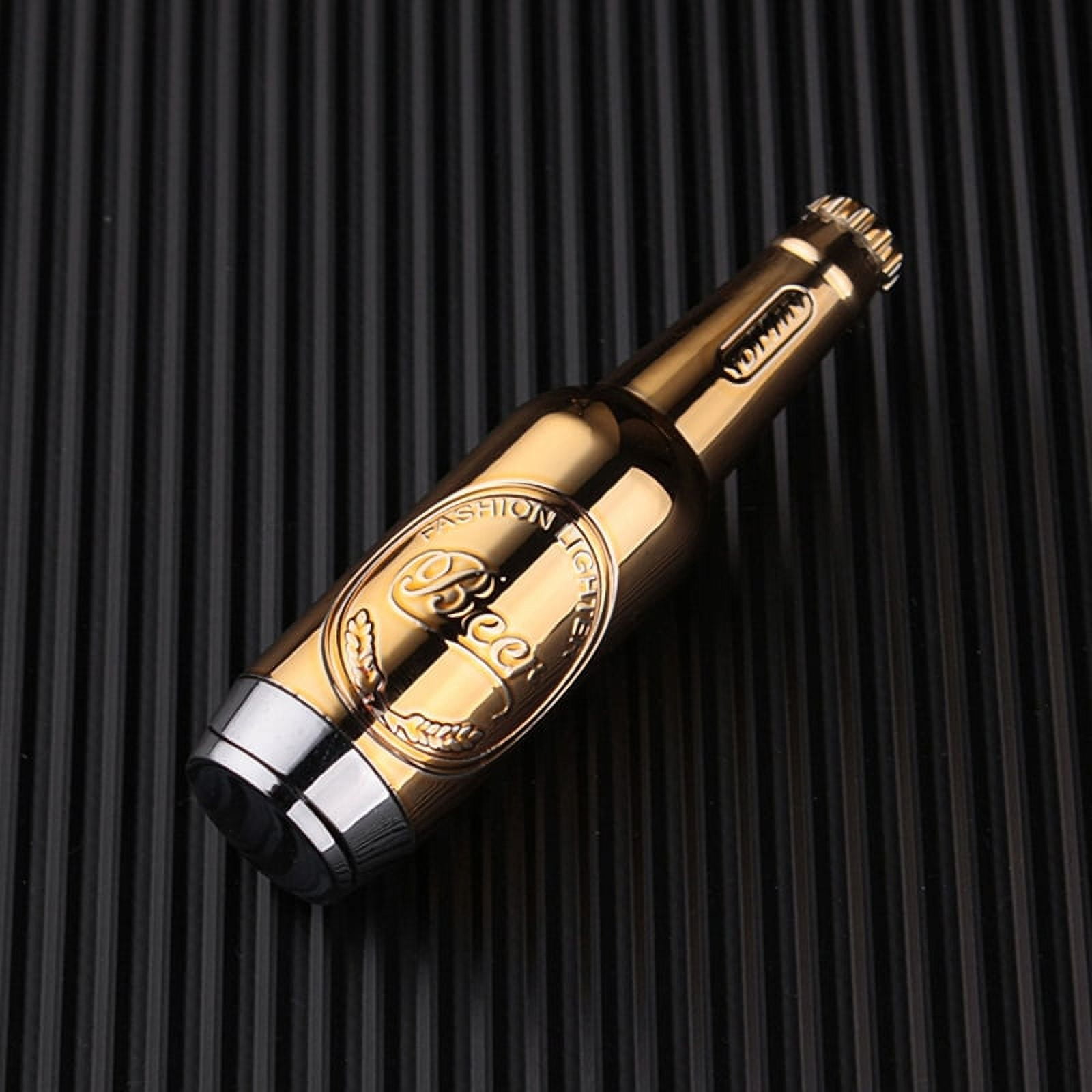 Mini Butane Gas Lighter Creative Beer Bottle Shape Cigarette Lighters ...