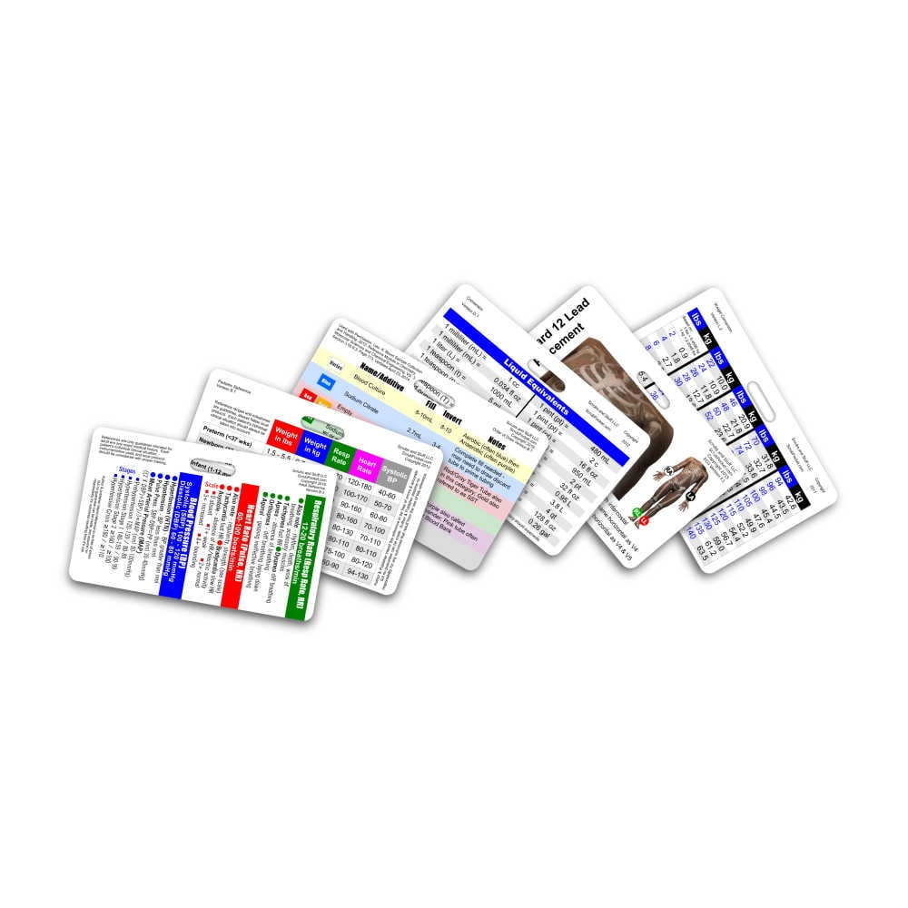 Mini CNA 6 Card Horizontal Badge Reference Set - Walmart.com