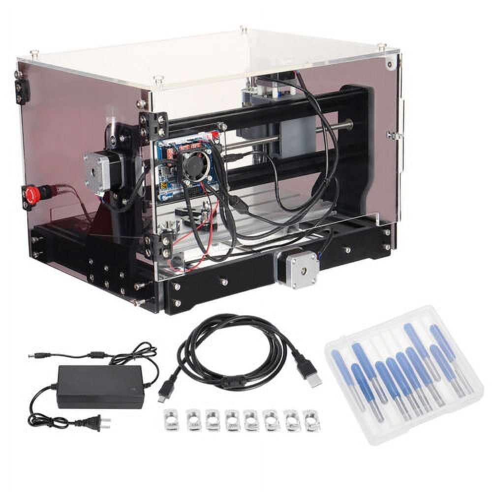 Mini CNC Router Machine 3018-SE V2 Engraver with Transparent Enclosure ...
