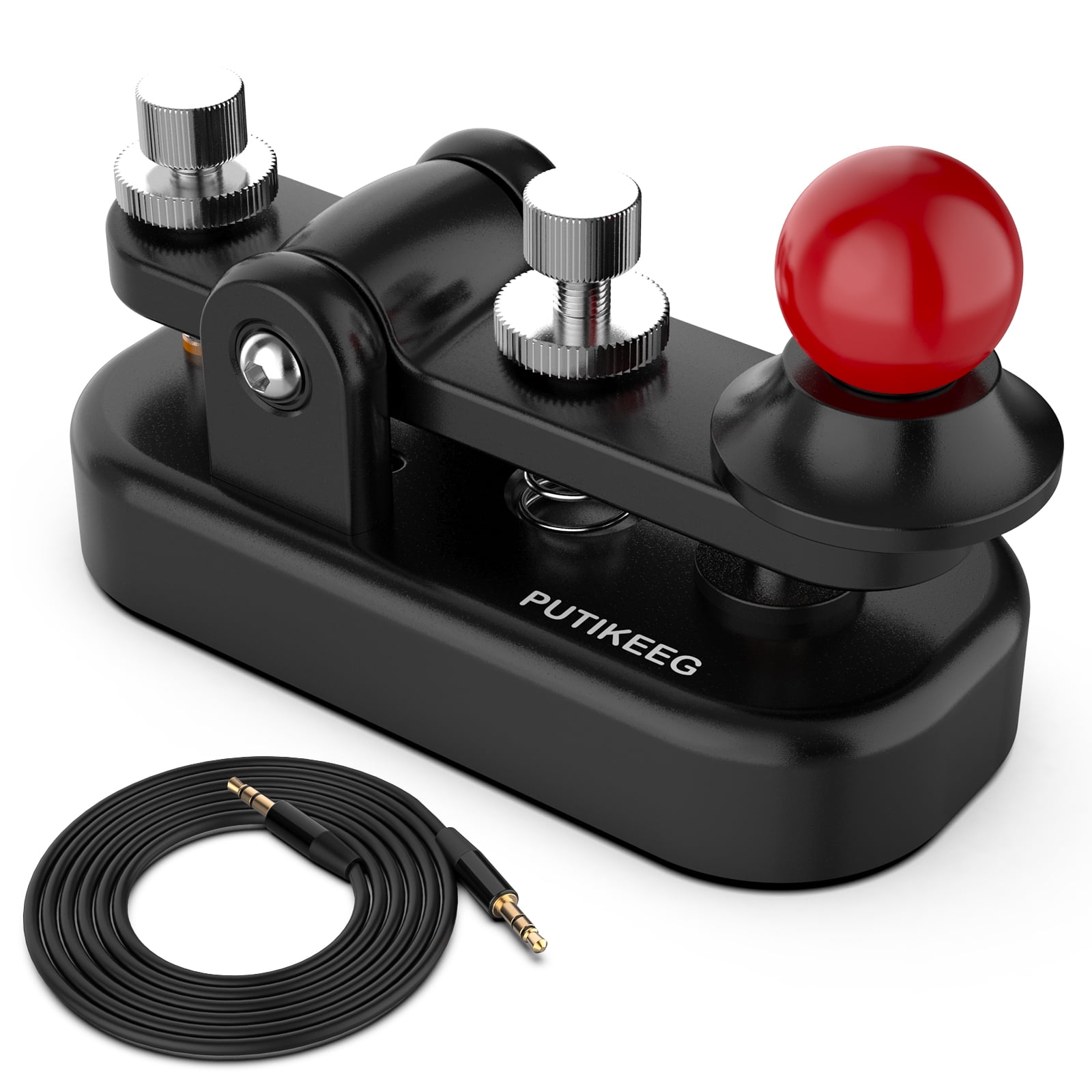 Mini Cw Morse Key Double Paddle Code Keyer In Aluminium Alloy