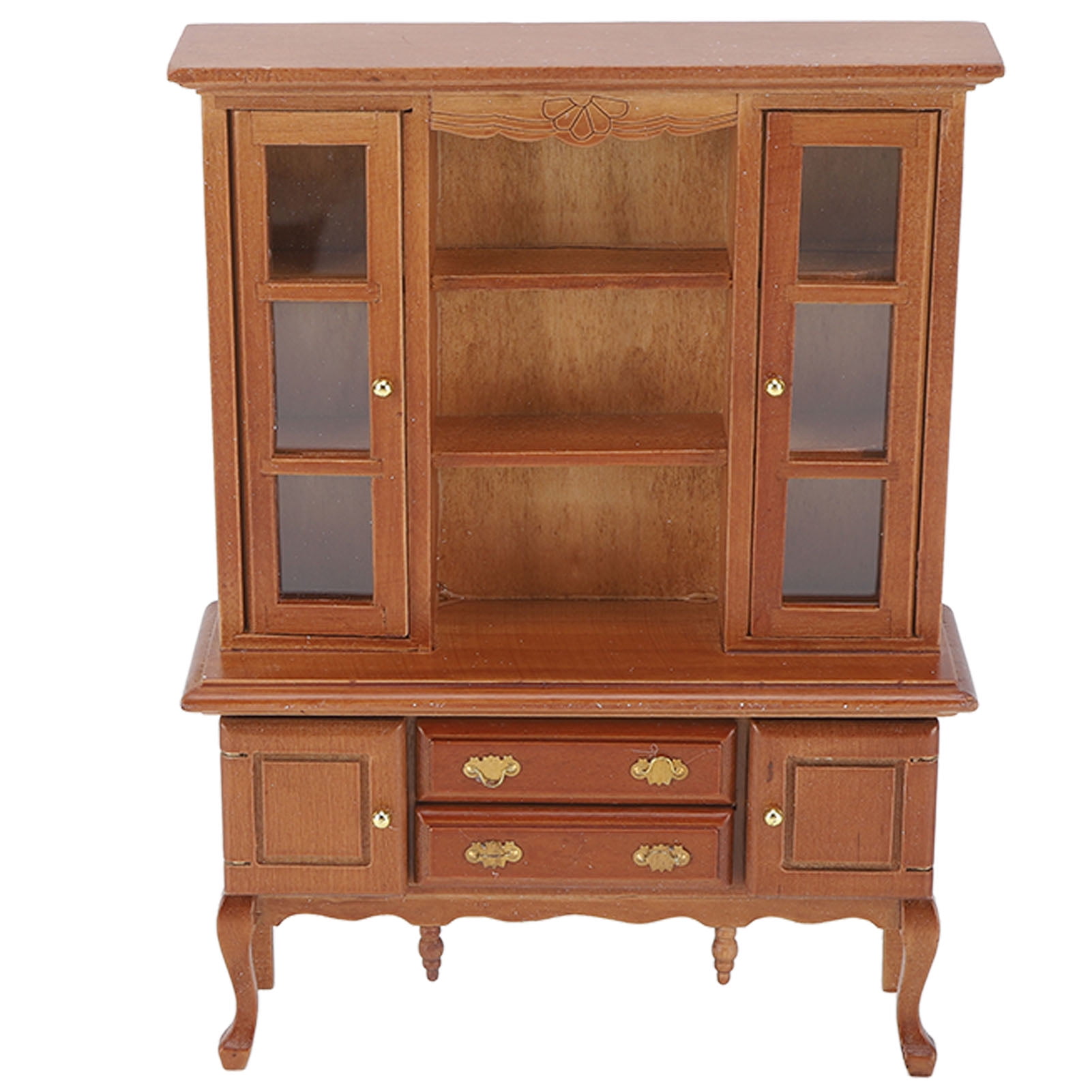 Mini Cabinet Wooden 1:12 Scale Doll Accessories Bookcase Cupboard with ...