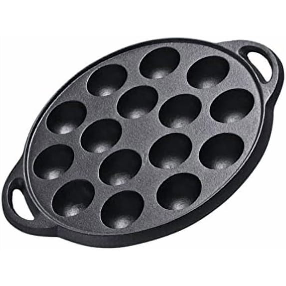 Mini Cake Pans Cast Iron Snail Escargot Plate 15 Compartment Holes ...