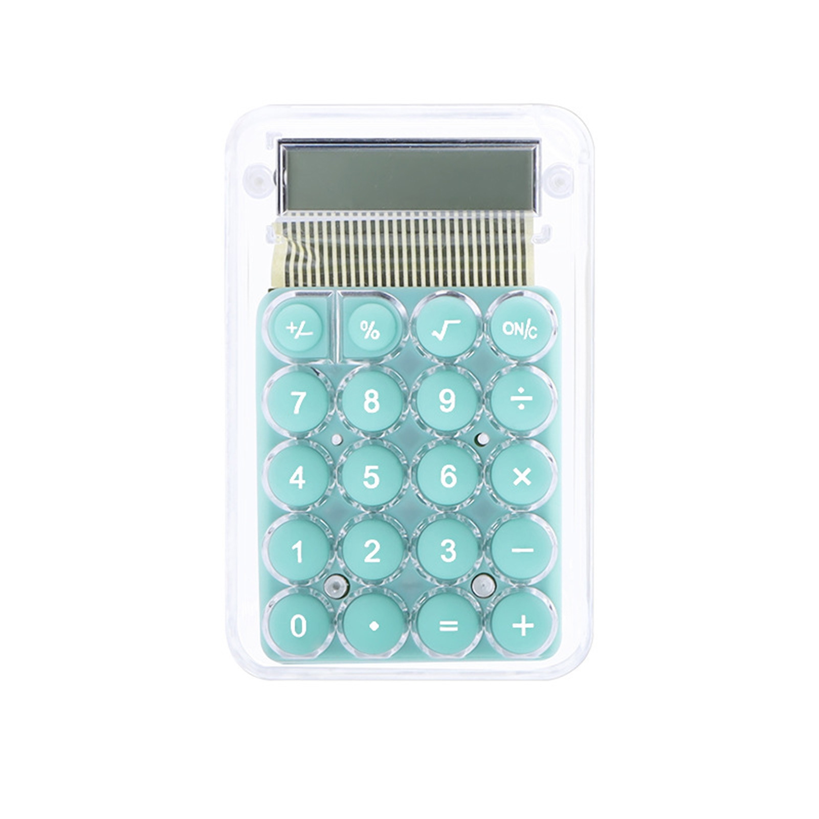 Mini Calculator 8 Digits Display Transparent Portable Electronic ...