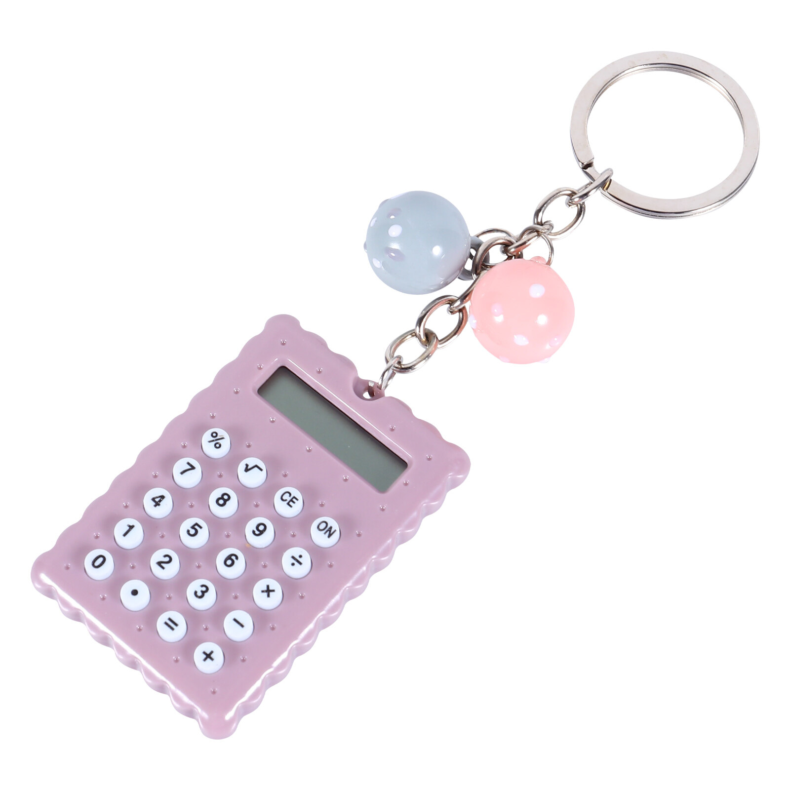 Mini Calculator Small Pocket Keychain Fob Science Pink Student with ...