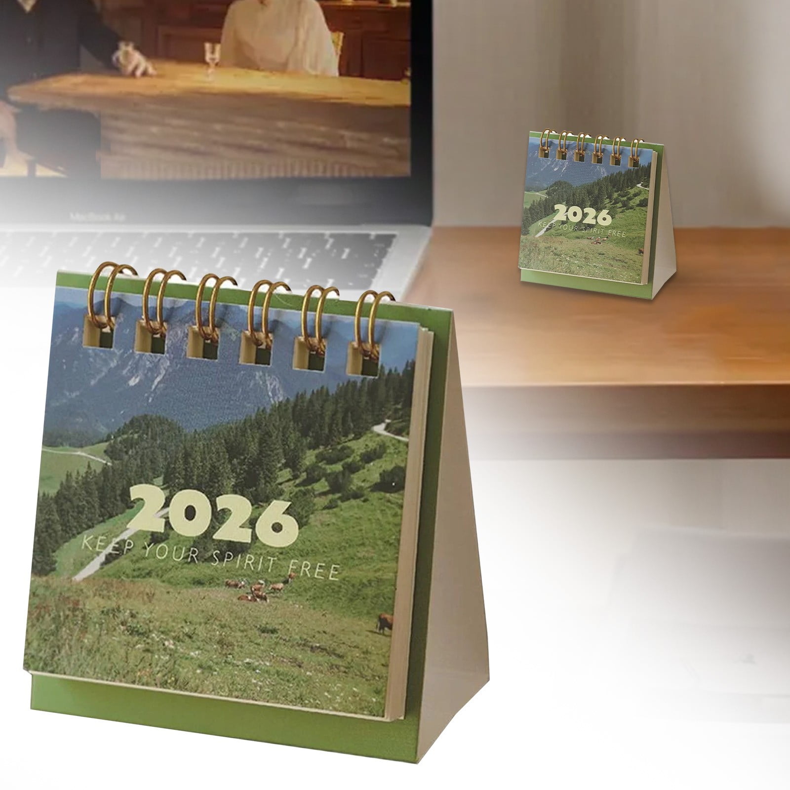 Mini Calendar 2026, Mini Desk Calendar 2025-2026, Small Desk Calendars Tiny Standing Pocket Flip ...