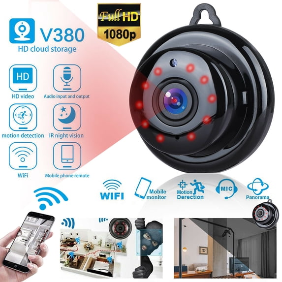 Mini Camera,1080P Full HD Wireless WiFi Camera with Audio and Video ...