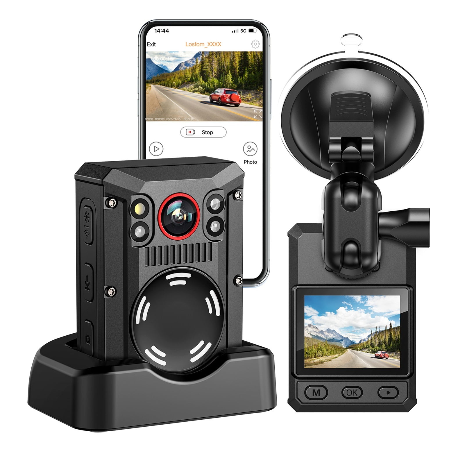 Mini Camera 4K, Body Camera 128G, 3500mAh Battery 11 Hours Recording ...