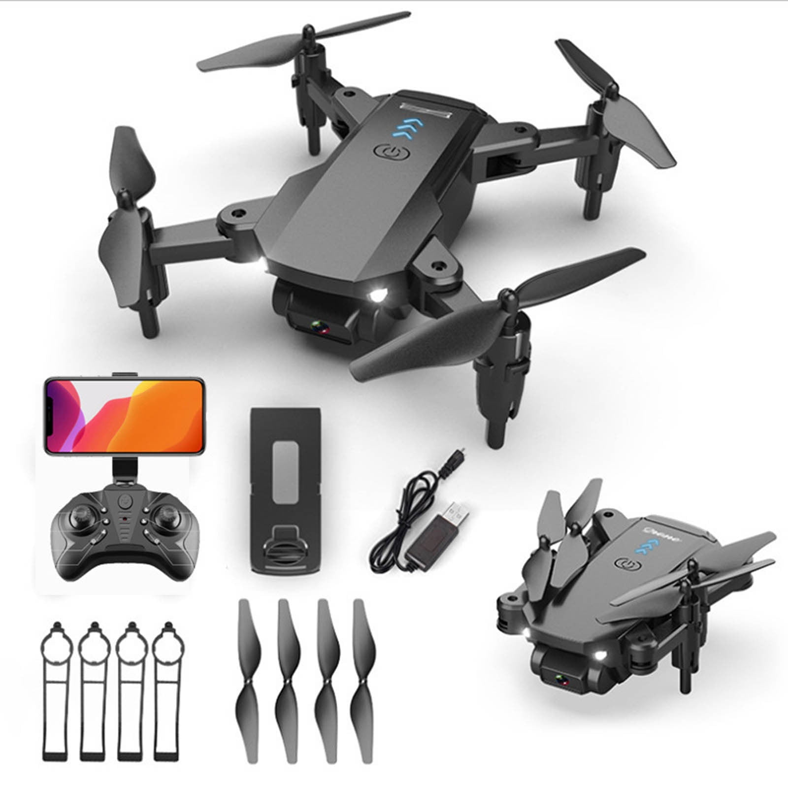 Mini Camera HD 4K Mini FPV Drone Q12 WiFi Camera Foldable 6 ...