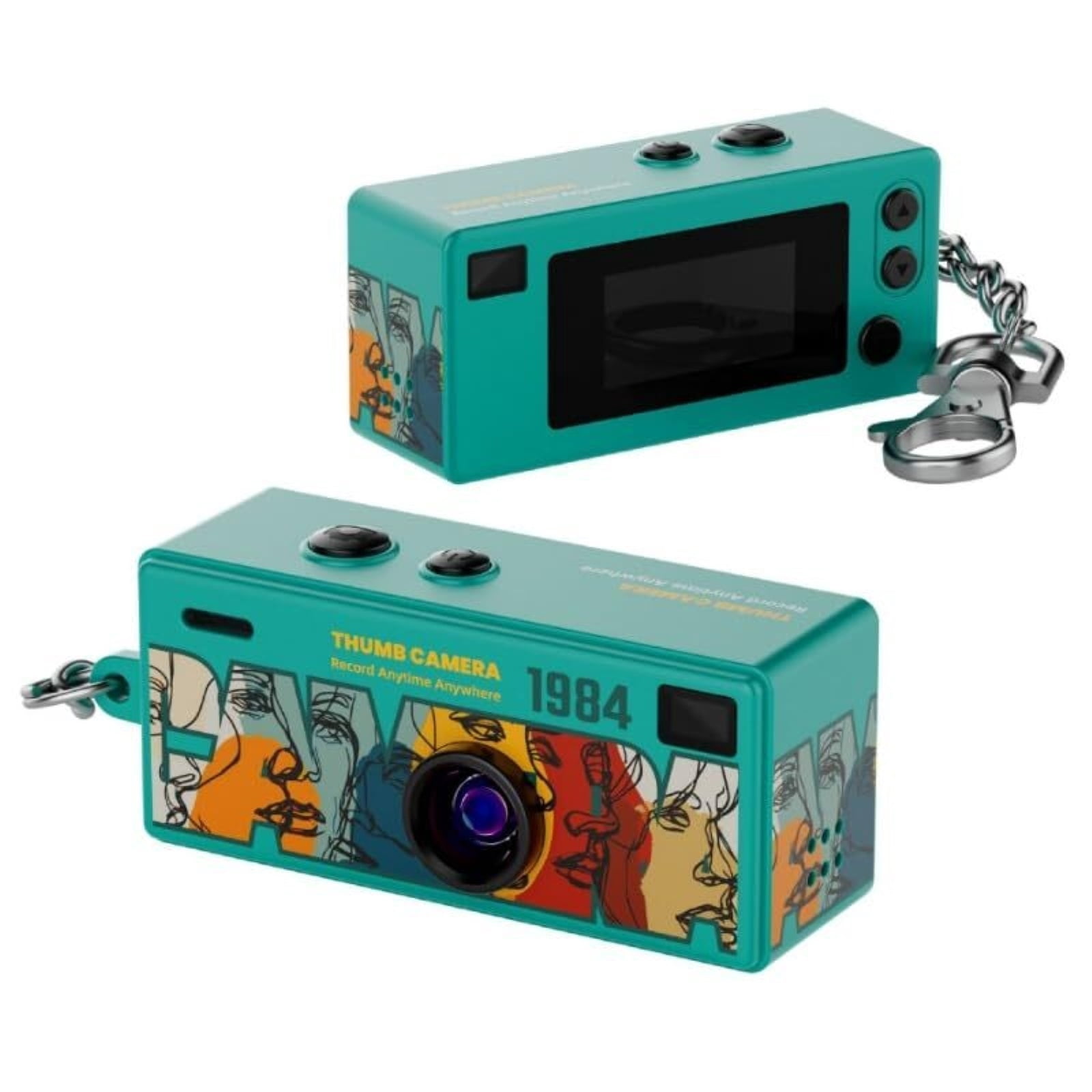 Mini Camera Keychain, 1984 Retro Portable Camera for Easy Carry, 32G ...