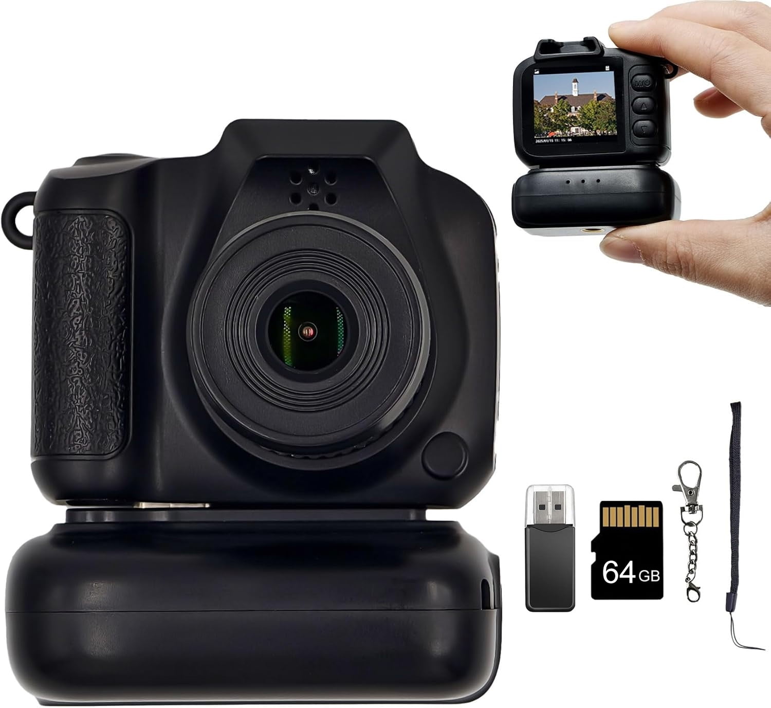 Mini Camera Keychain, Mini Retro Digital Camera, Y2K Camera, Wide Angle ...