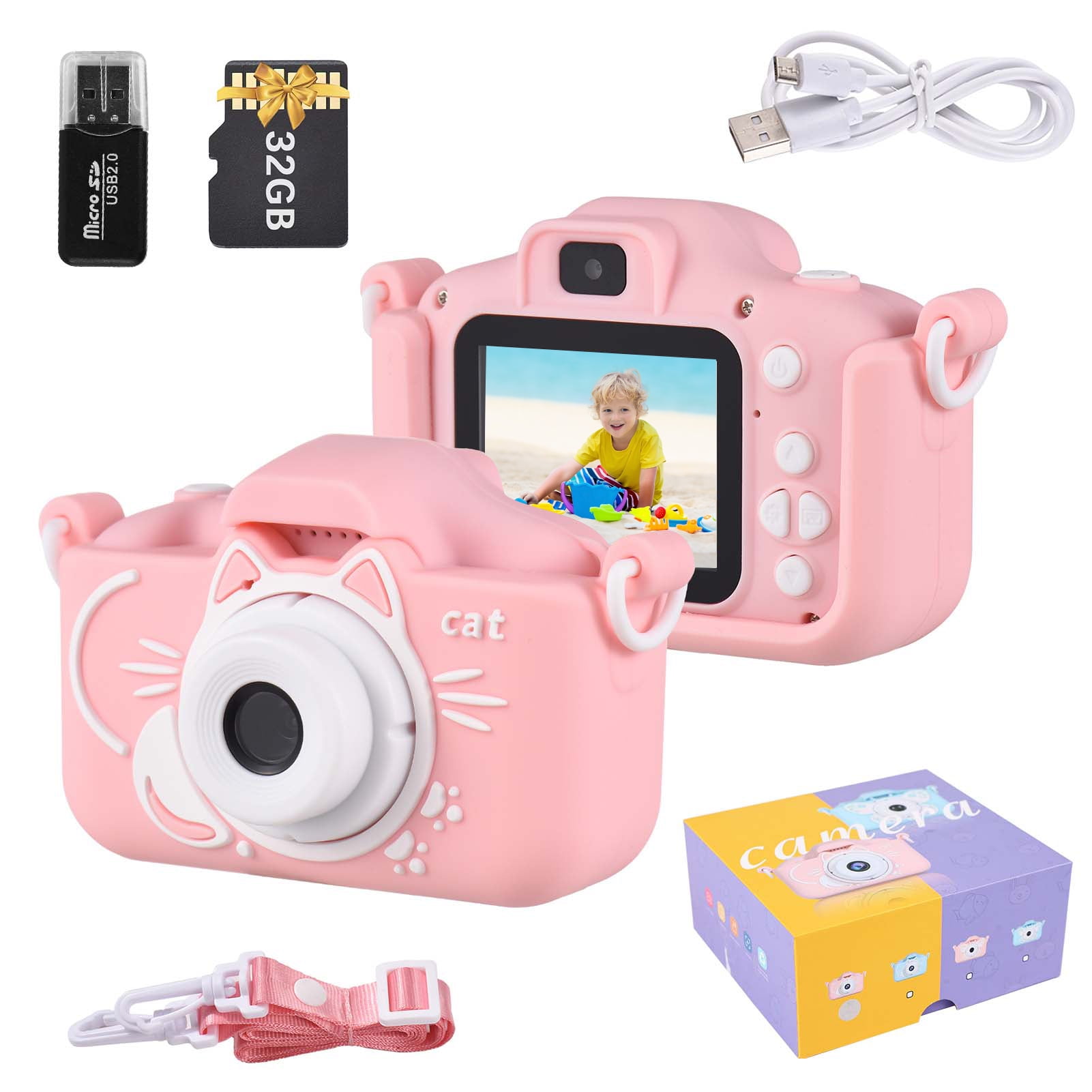 Mini Camera Kids Camera Digital Camera 1080P Video Camera 20MP Dual ...