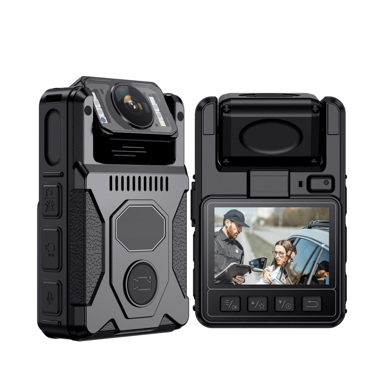 Mini Camera M7 128GB GPS Police Body Worn Camara 180 Degrees Rotatable Lens Security Cam 4000mAh ...
