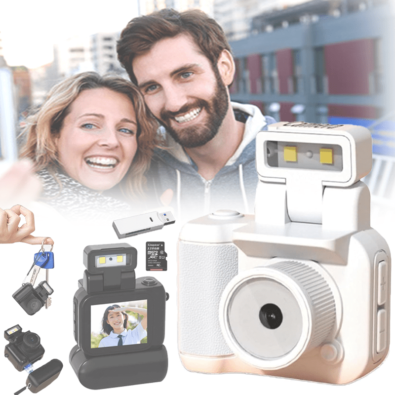 Mini Camera, Retro Mini Camera, Mini Digital Camera Keychain with LED ...