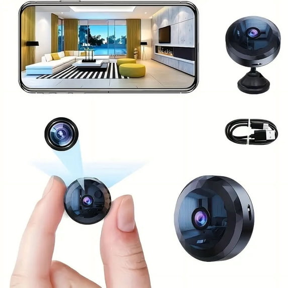 Futhstar Mini Surveillance Camera, 1080P Wireless Nanny Cam, Night ...