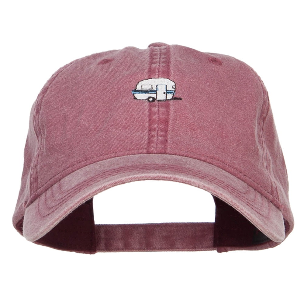 Mini Camper Embroidered Washed Cap - Maroon OSFM - Walmart.com