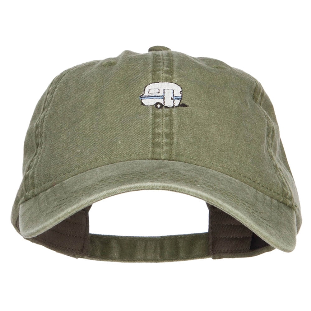 Mini Camper Embroidered Washed Cap - Olive Green OSFM - Walmart.com