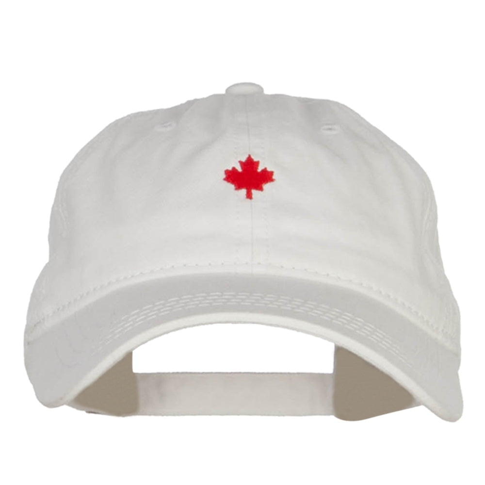 Mini Canada Maple Embroidered Washed Cap - White OSFM - Walmart.com