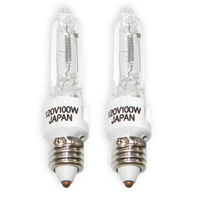 Mini-Candelabra JD120V100W 120V 100W E11 Halogen Light Bulb, Clear 2 ...