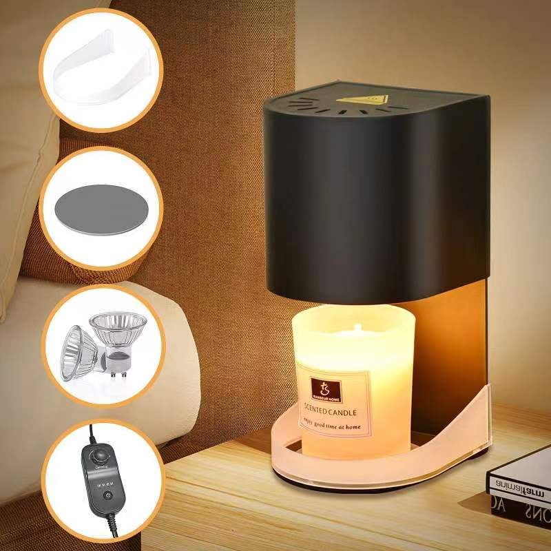 Mini Candle Warmer Lamp with Timer and Dimmer Metal Base, Modern ...