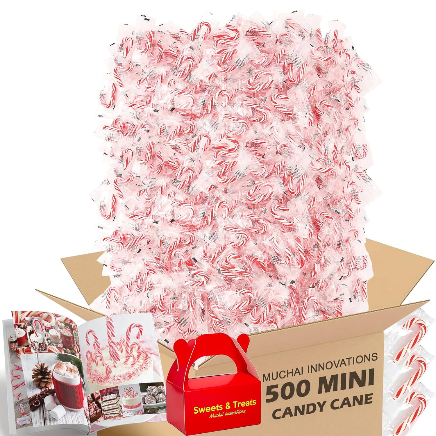Mini Candy Canes Peppermint Flavored | Red & White Stripes ...