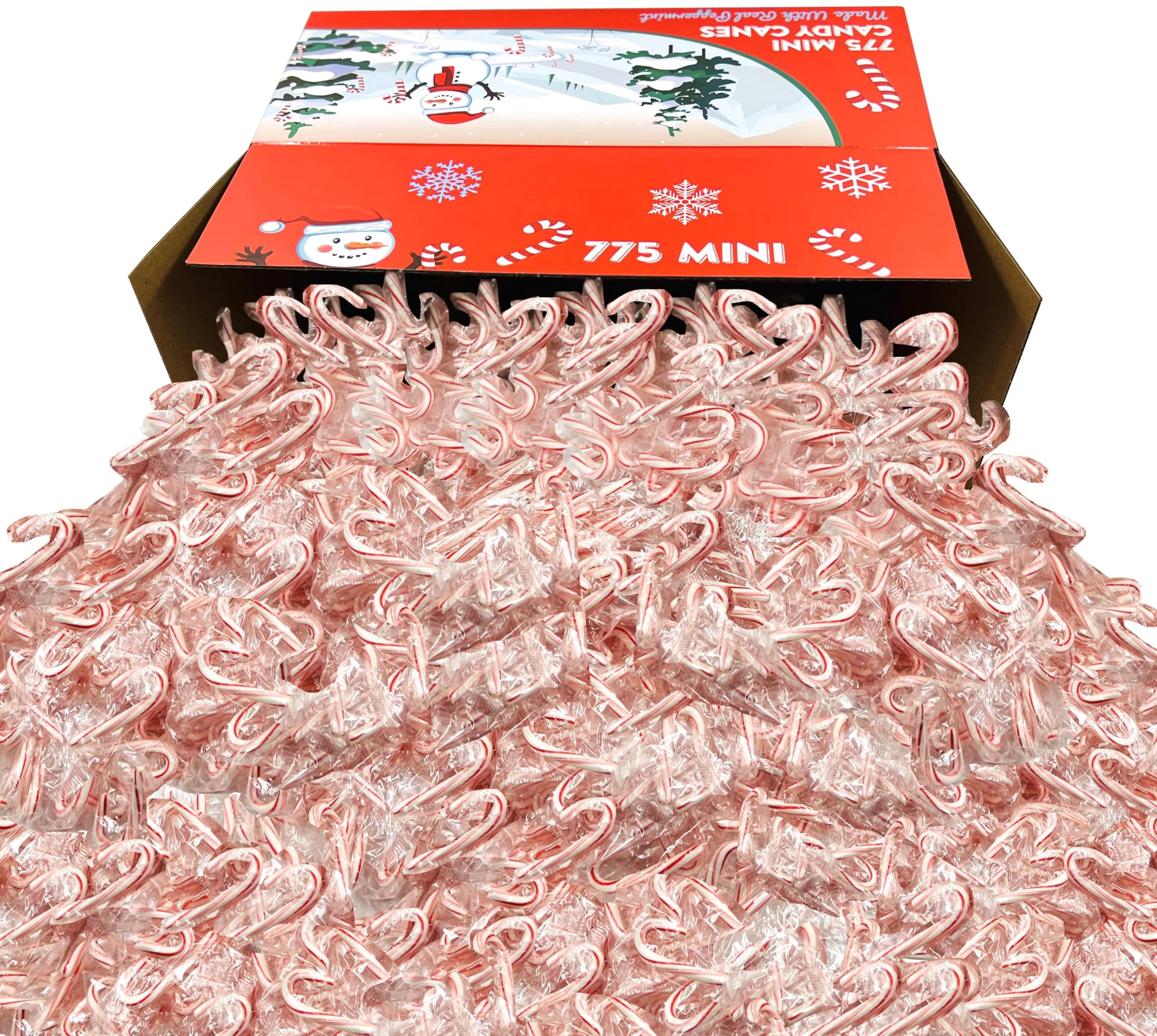 Mini Candy Canes Red AIF9 & White Made WITH REAL PEPPERMINT - BULK PACK ...