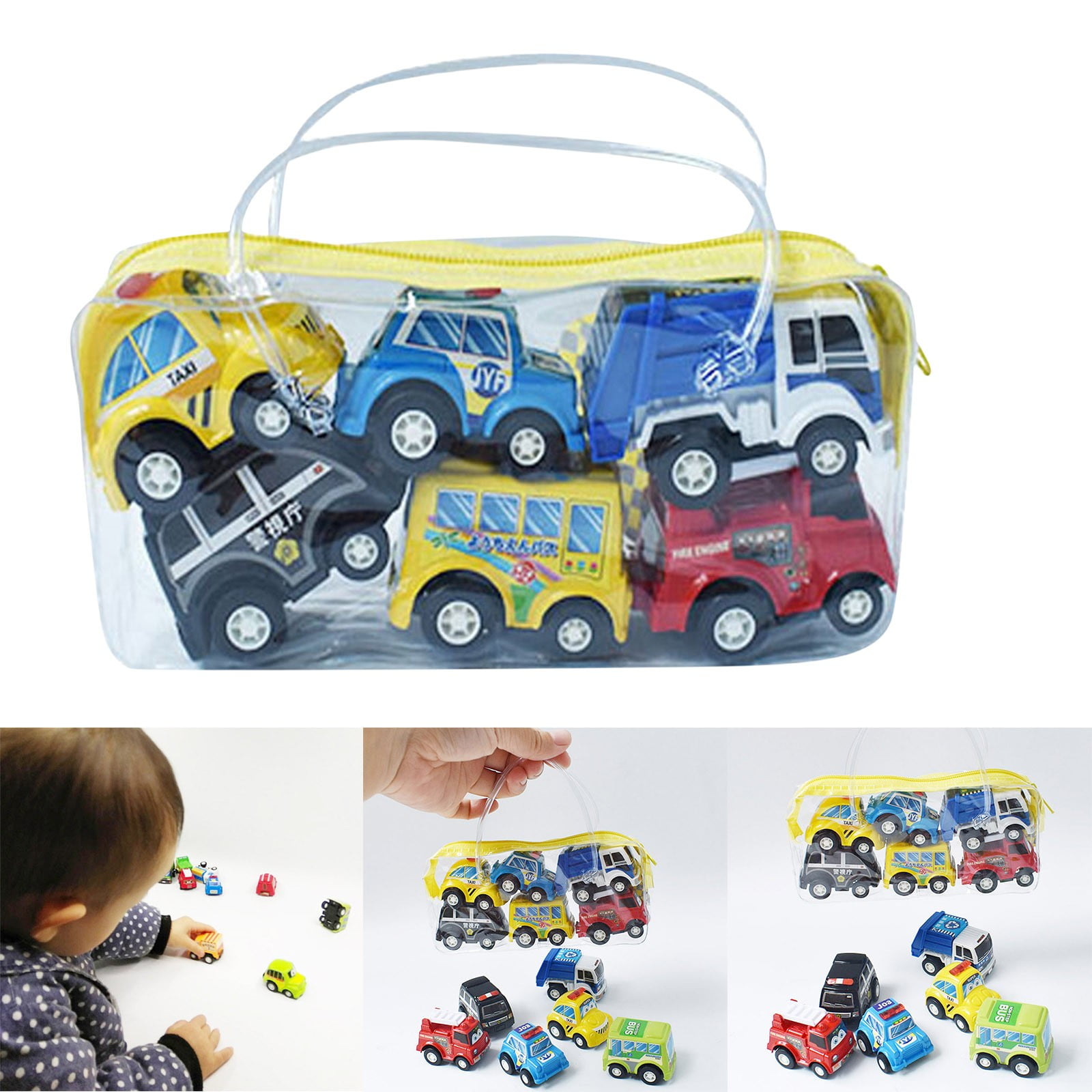 Mini Car Children's Cartoon Pocket 6 Small Bag Bag Car Kits for Teens ...