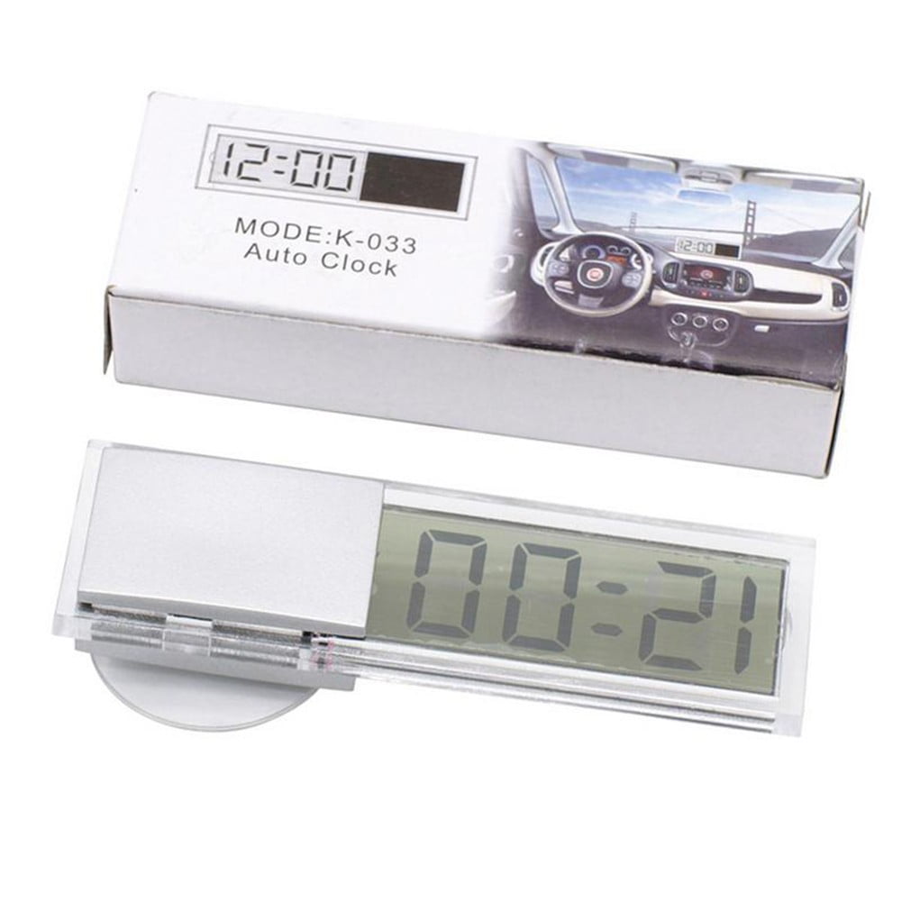 Mini Car Digital Clock Transparent LCD High Quality With Suction Cup ...