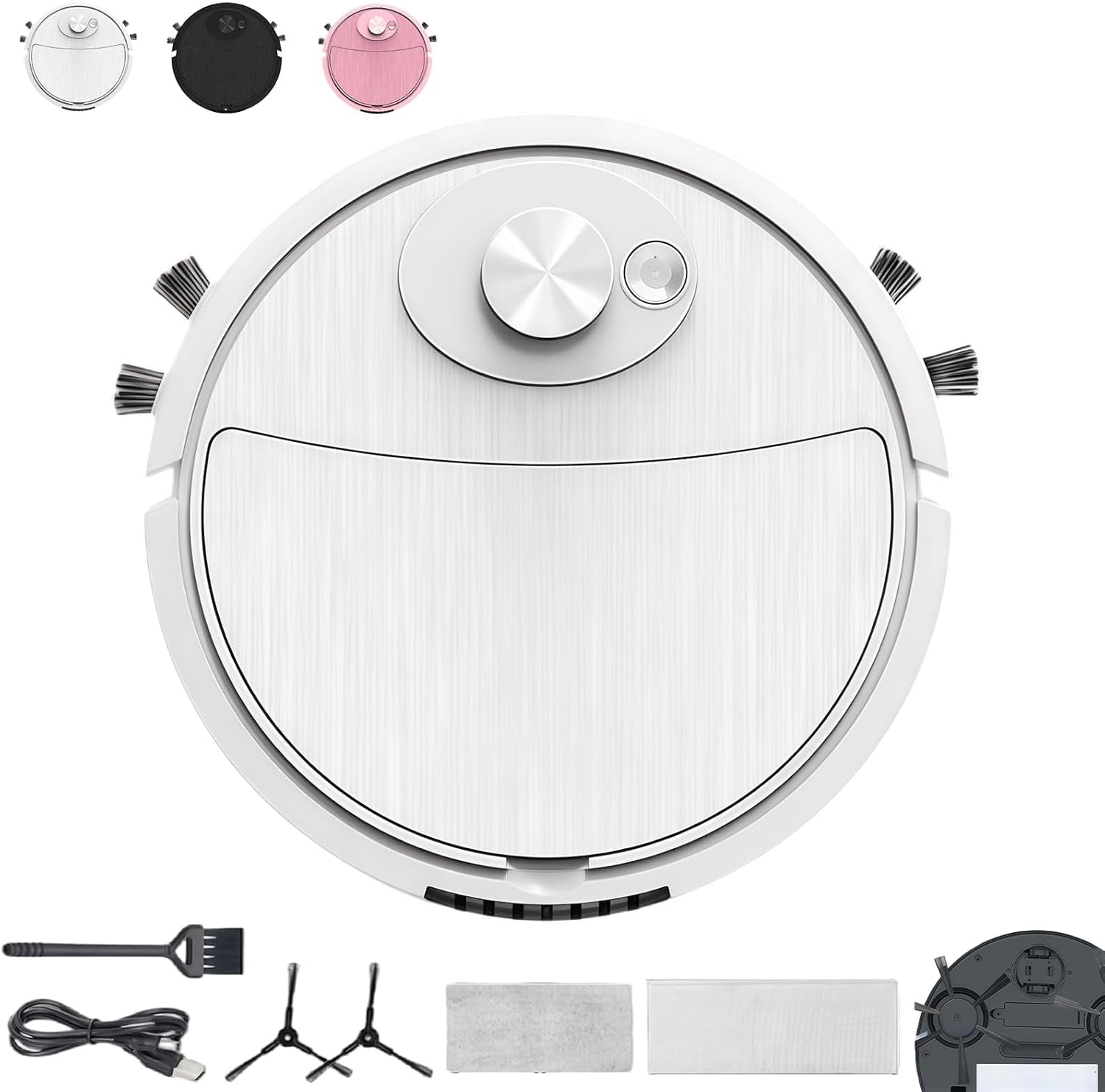 Mini Car Robot Vacuum, 3-in-1 Rechargeable Sweep Mop Cleaner Low Noise ...