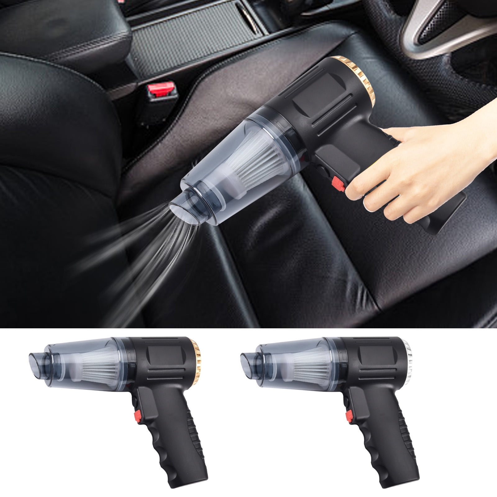 Mini Car Vacuum Cleaner, 120W Suction Handheld Vacuum, Small Dust ...