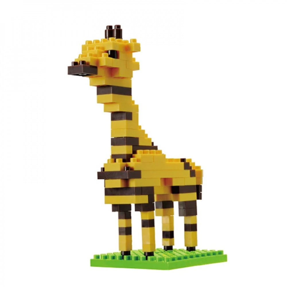 Mini Cartoon Animals Building Blocks 3D Dinosaur Giraffe Kangaroo Panda ...