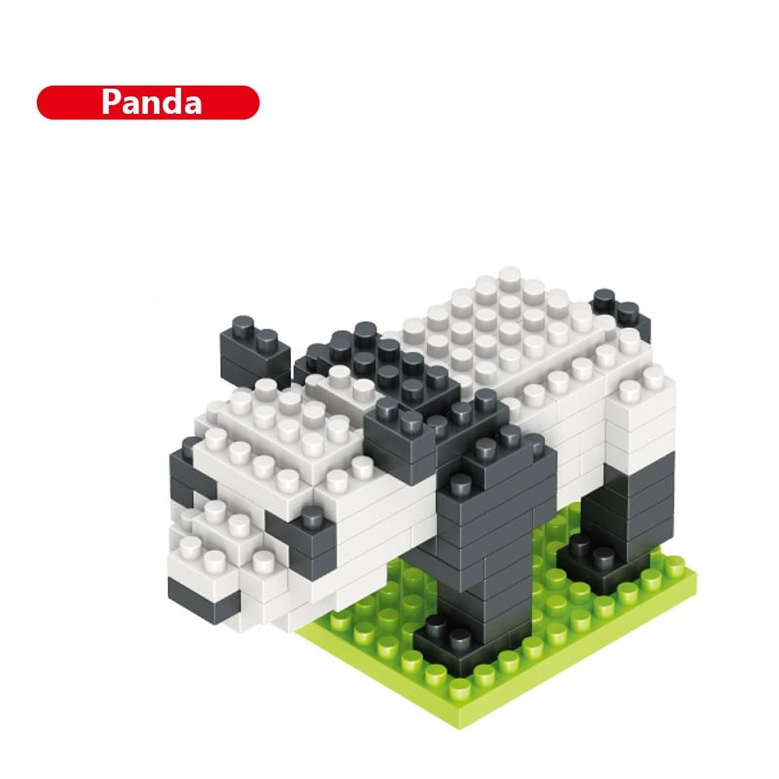 Mini Cartoon Animals Building Blocks 3D Dinosaur Giraffe Kangaroo Panda ...