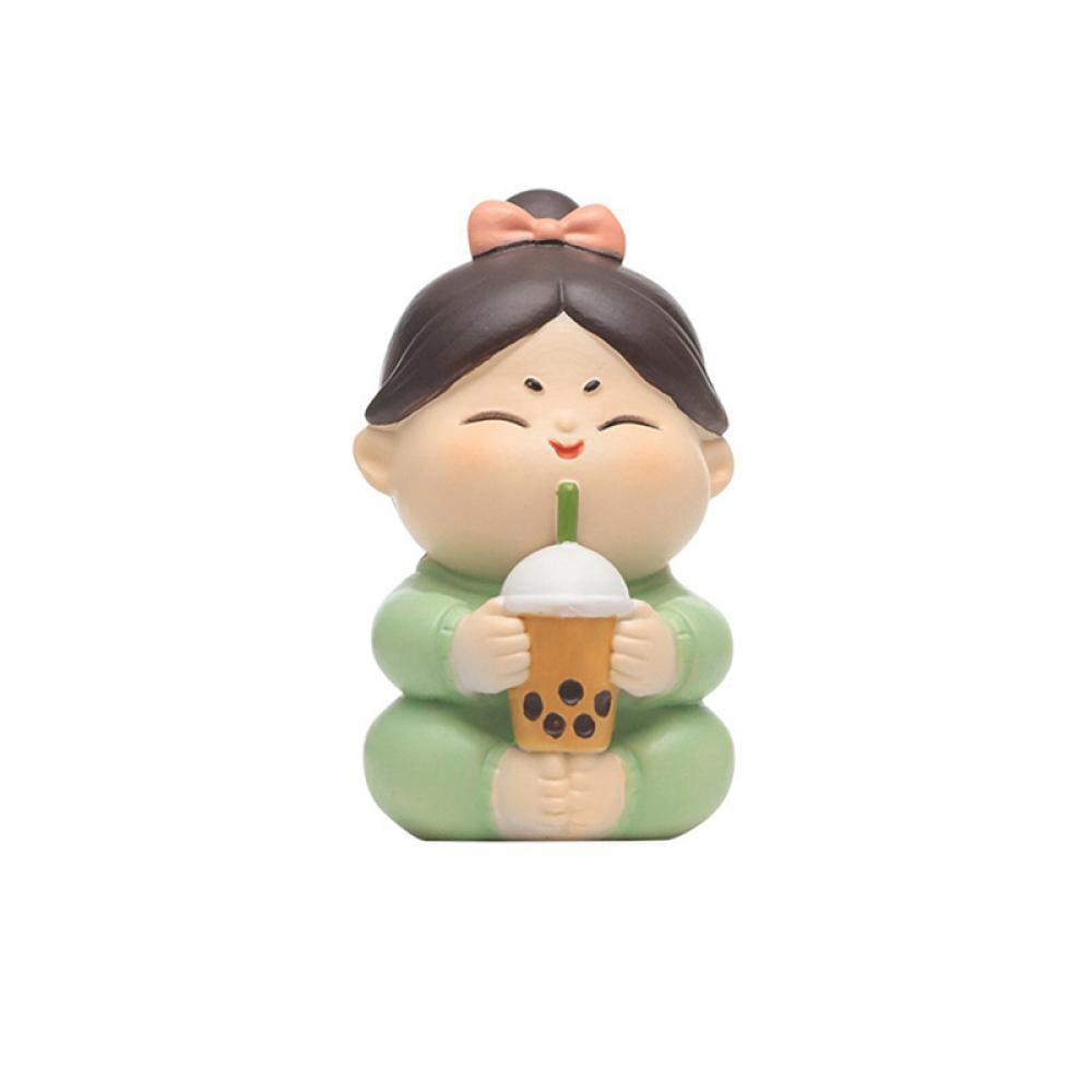 Mini Cartoon Girls Figurine Miniatures,Cake Toppers Bonsai Decoration ...
