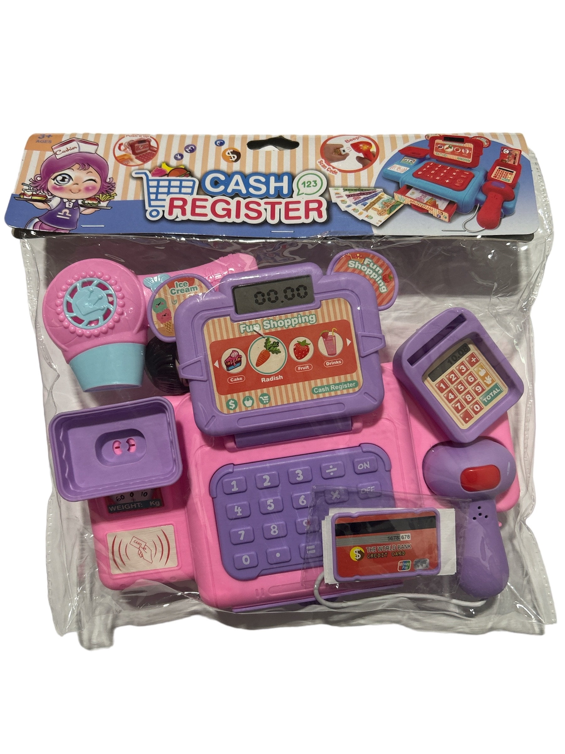 Mini Cash Register 20-Piece Playset Supermarket - Fashion Store Playset ...