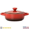 Mini Casserole Baker Stoneware Dish Gradient Red Oven Safe Great Side Dishes Desserts Durable ...