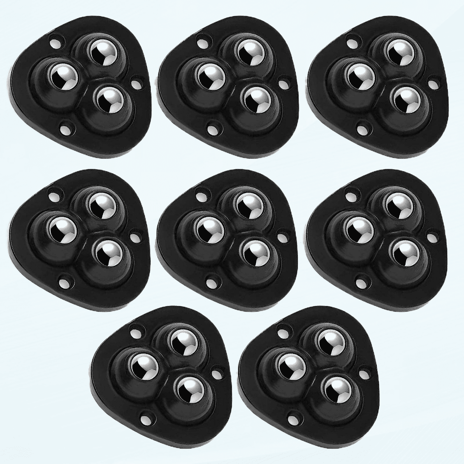 Mini Caster Wheels Set of 8, 360 Degree Swivel Mini Castor Wheels, Self ...