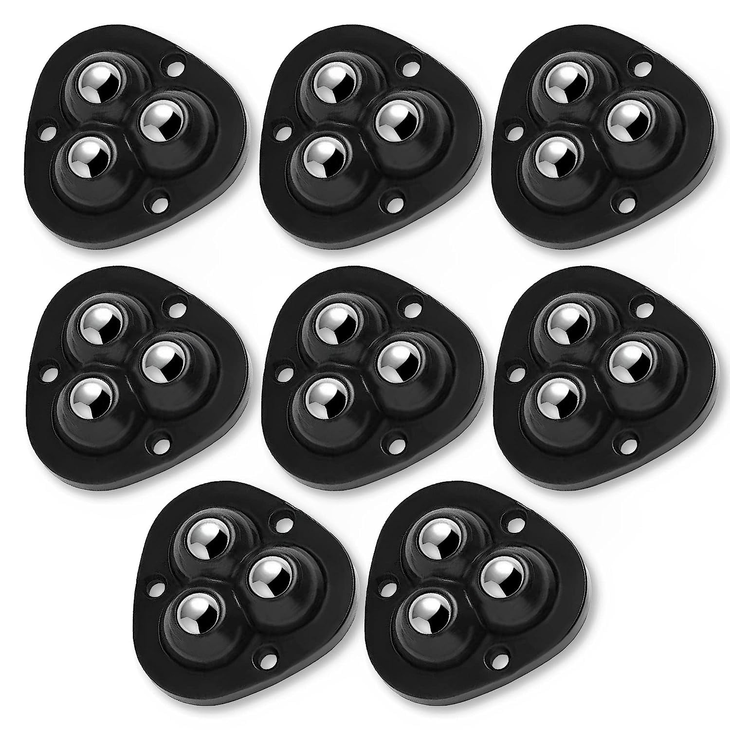 Mini Caster Wheels Set-8, 360 Swivel, Self-Adhesive, For Small ...