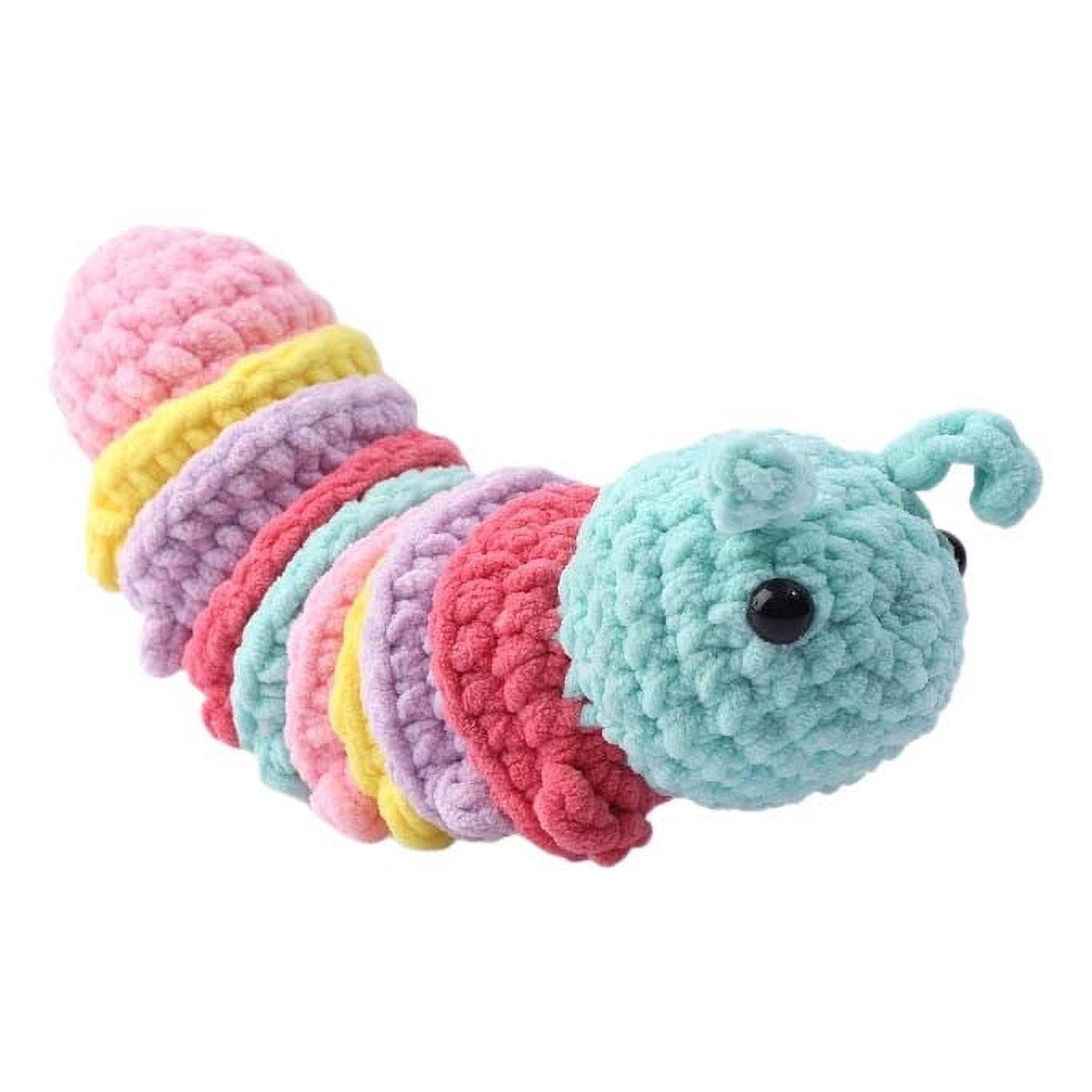 The Mini Cat Erpillar Rainbow Fi Dget Cat Erpillar Crochet Kit Handmade ...