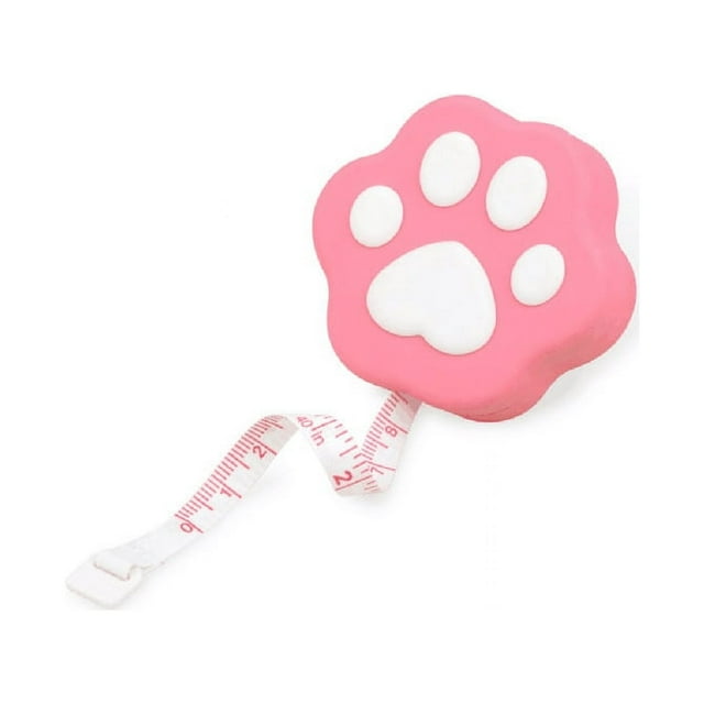 Mini Cat Paw-shaped Retractable Body Measure Tape with Push Button ...