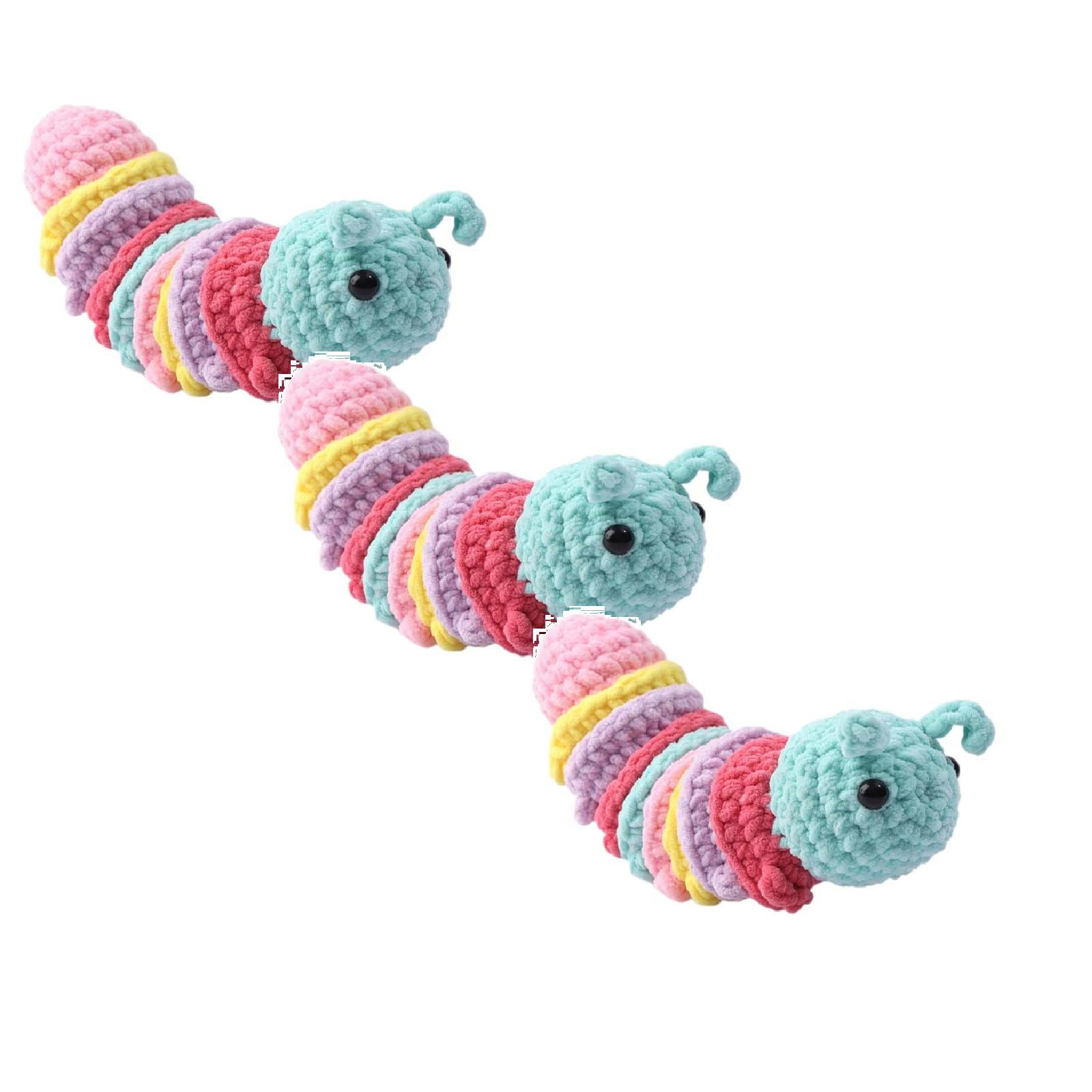 The Mini Caterpillar, Rainbow Fidget Caterpillar Crochet Kit, Handmade ...