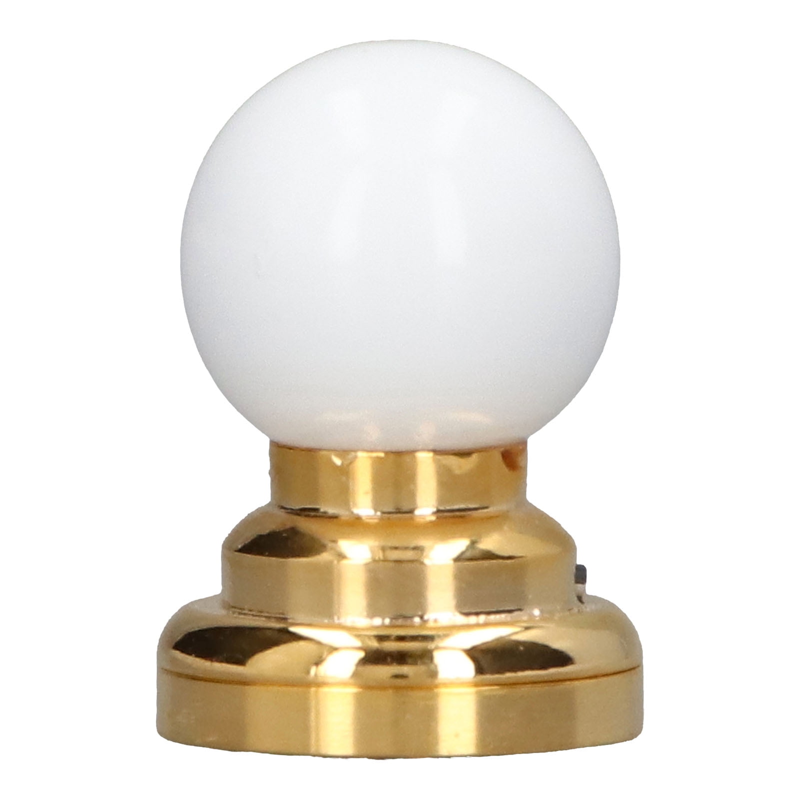 Mini Ceiling Lamp 1:12 Scale Round Battery Powered Switch Metal Base ...