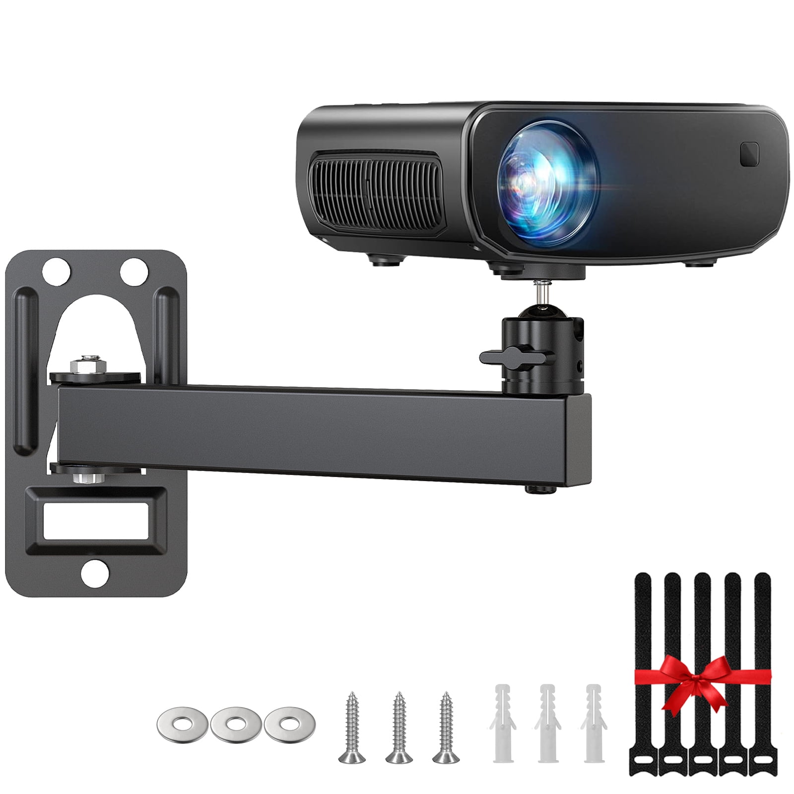 Mini Ceiling Wall Projector Mount Stand- Adjustable Tilt&Swivel Hanging ...