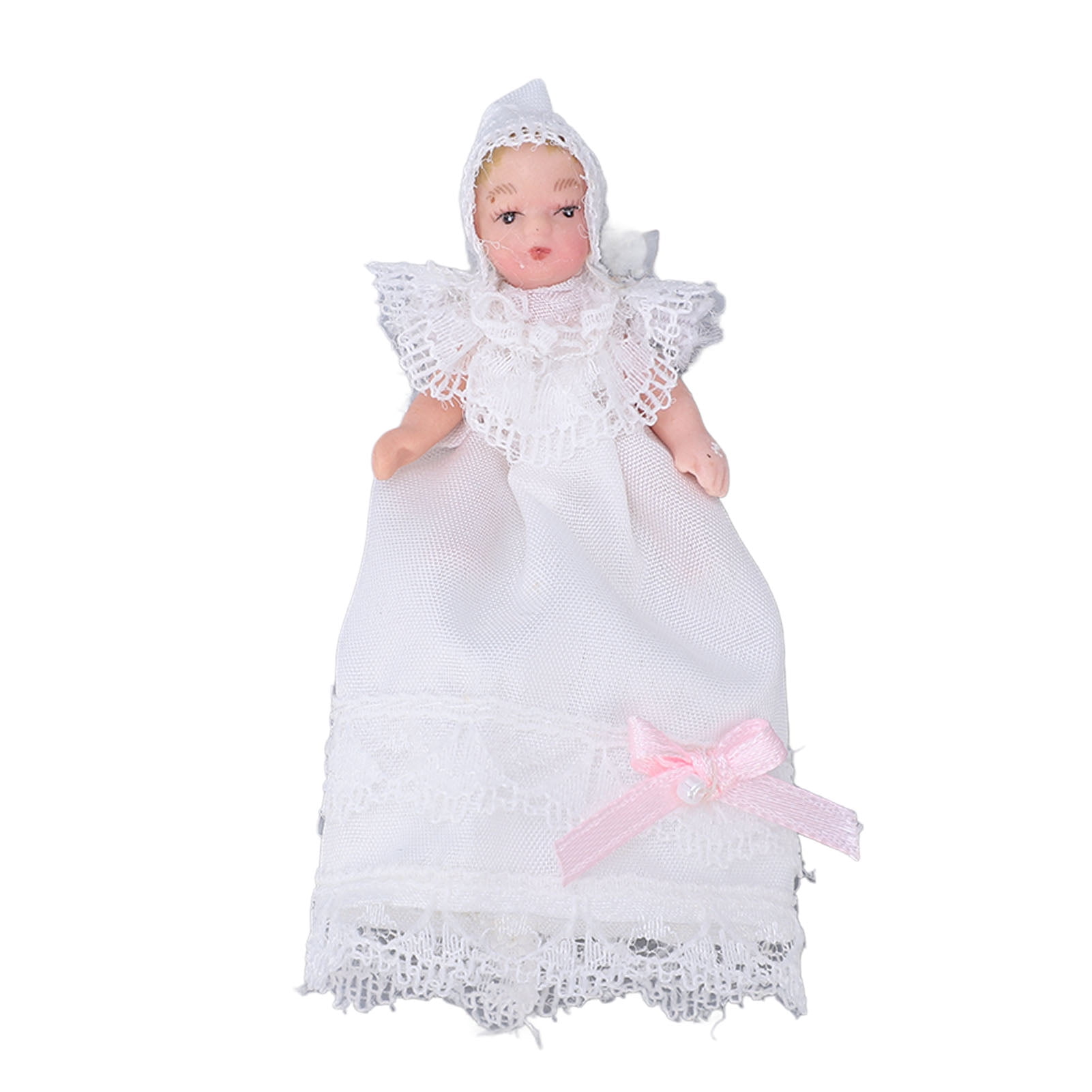 Mini Ceramic Baby Doll 1/12 Movable Bendable Miniature Baby Doll Model ...