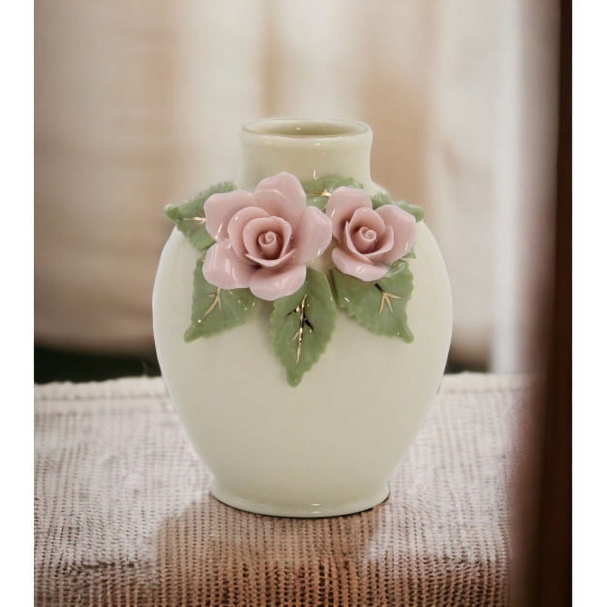 Mini Ceramic Rose Flower Vase 2.5x3.25 Spring Mom - Walmart.com