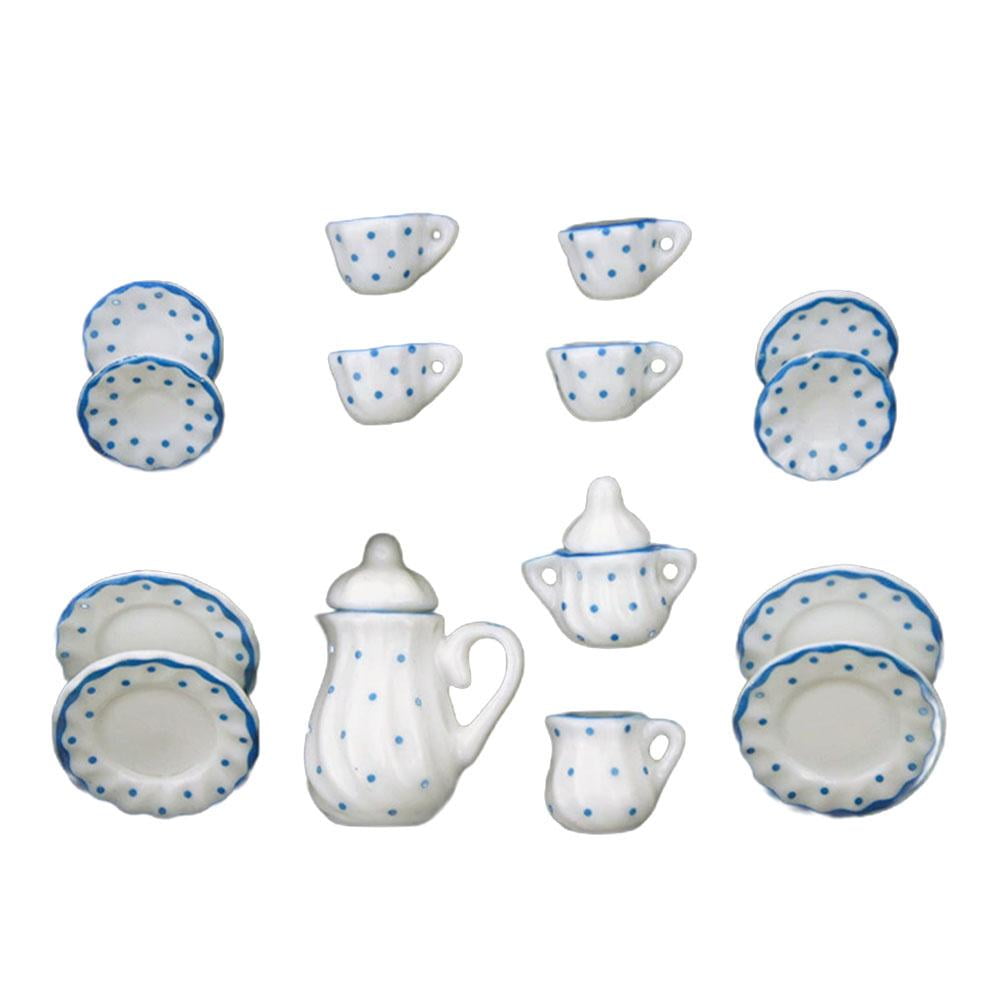 Mini Ceramic Tea Set Perfect Play Toy For Kids - Miniature Food For ...
