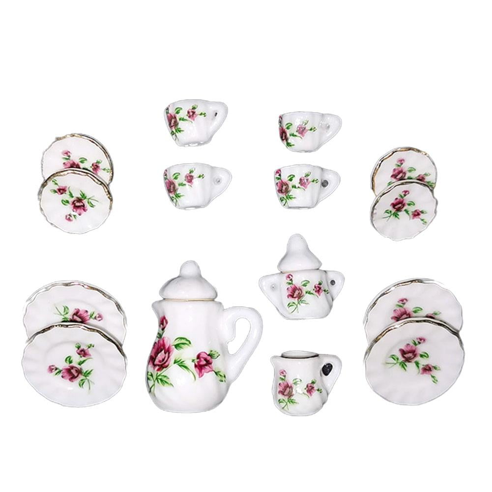 Mini Ceramic Tea Set Perfect Play Toy For Kids - Miniature Food For ...