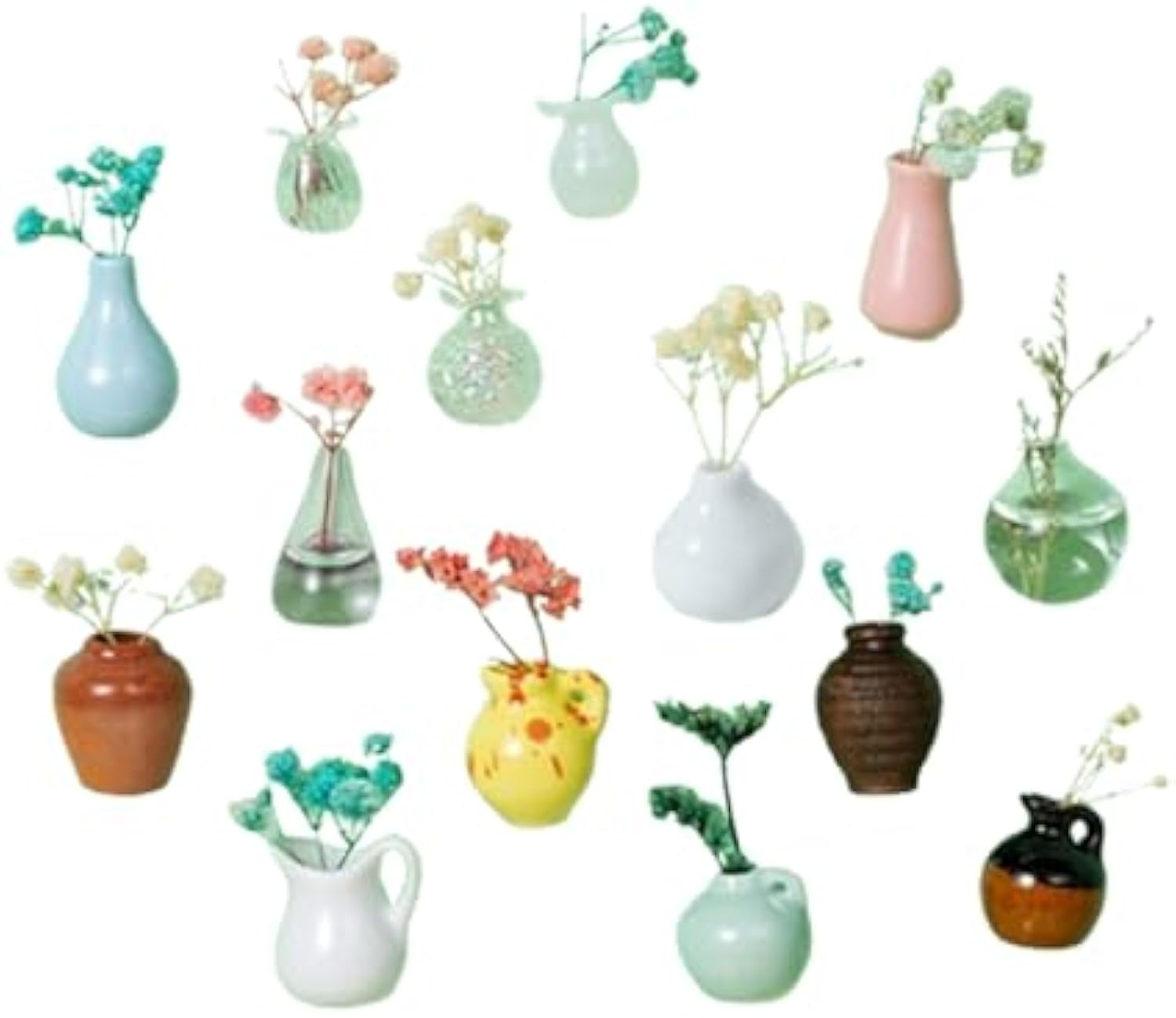 Mini Ceramic Vase Magnet for Fridge, Cute Ceramic Vases Fridges Magnets ...