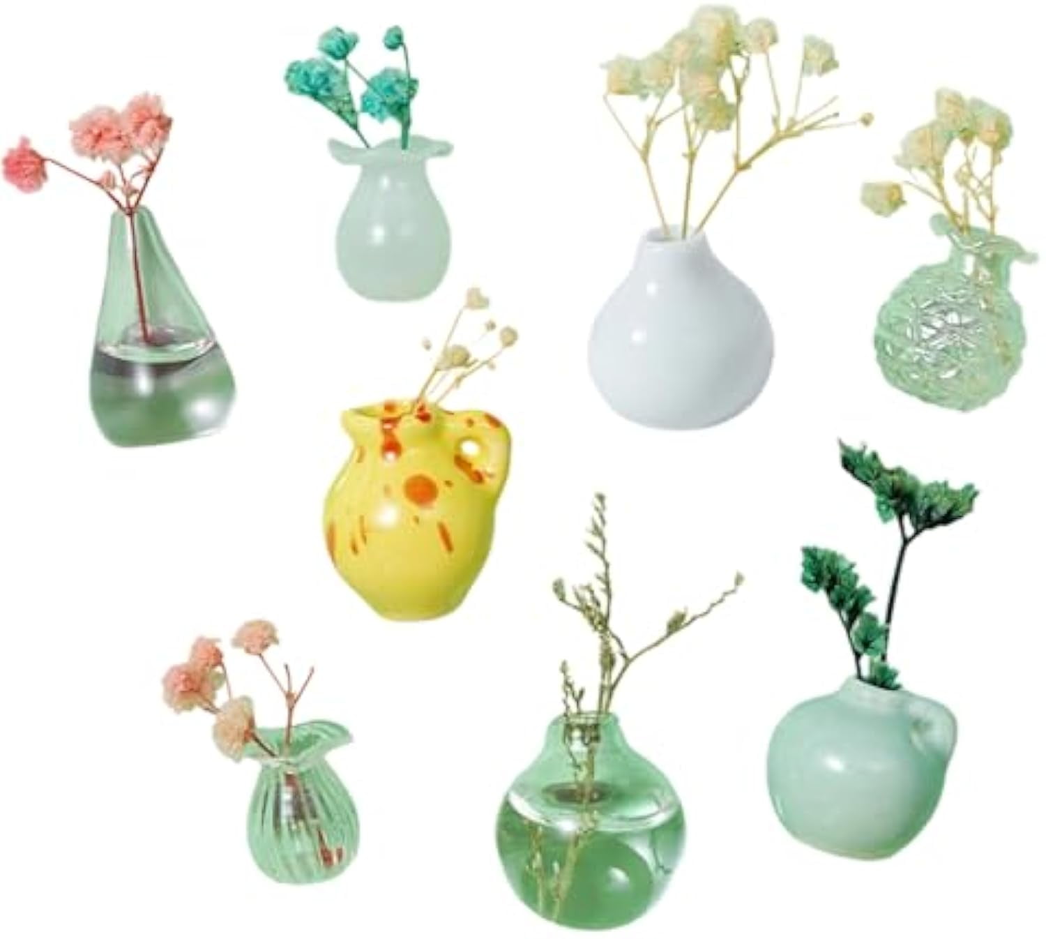 Mini Ceramic Vase Magnet for Fridge, Cute Ceramic Vases Fridges Magnets ...