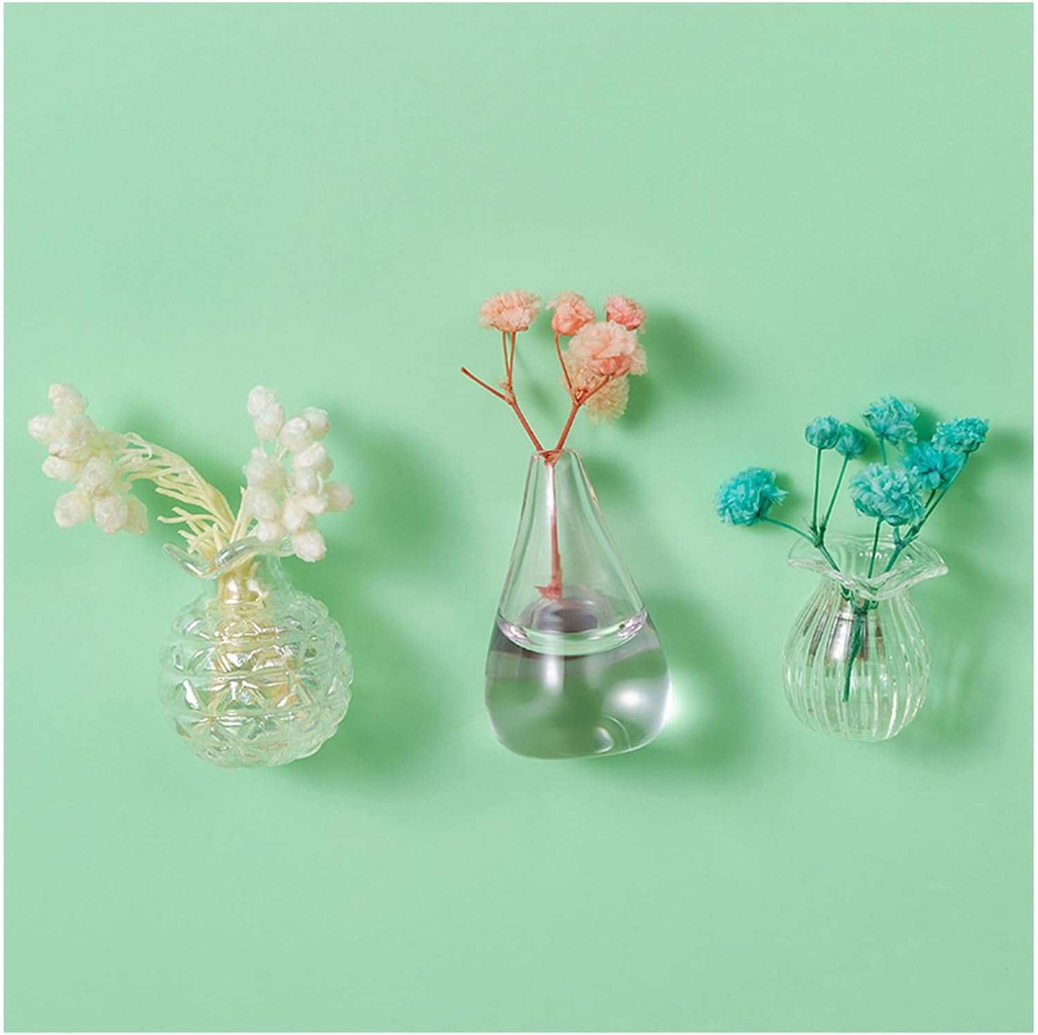 Mini Ceramic Vase Magnets, Creative 3D Flower Vase Magnets for Fridge ...